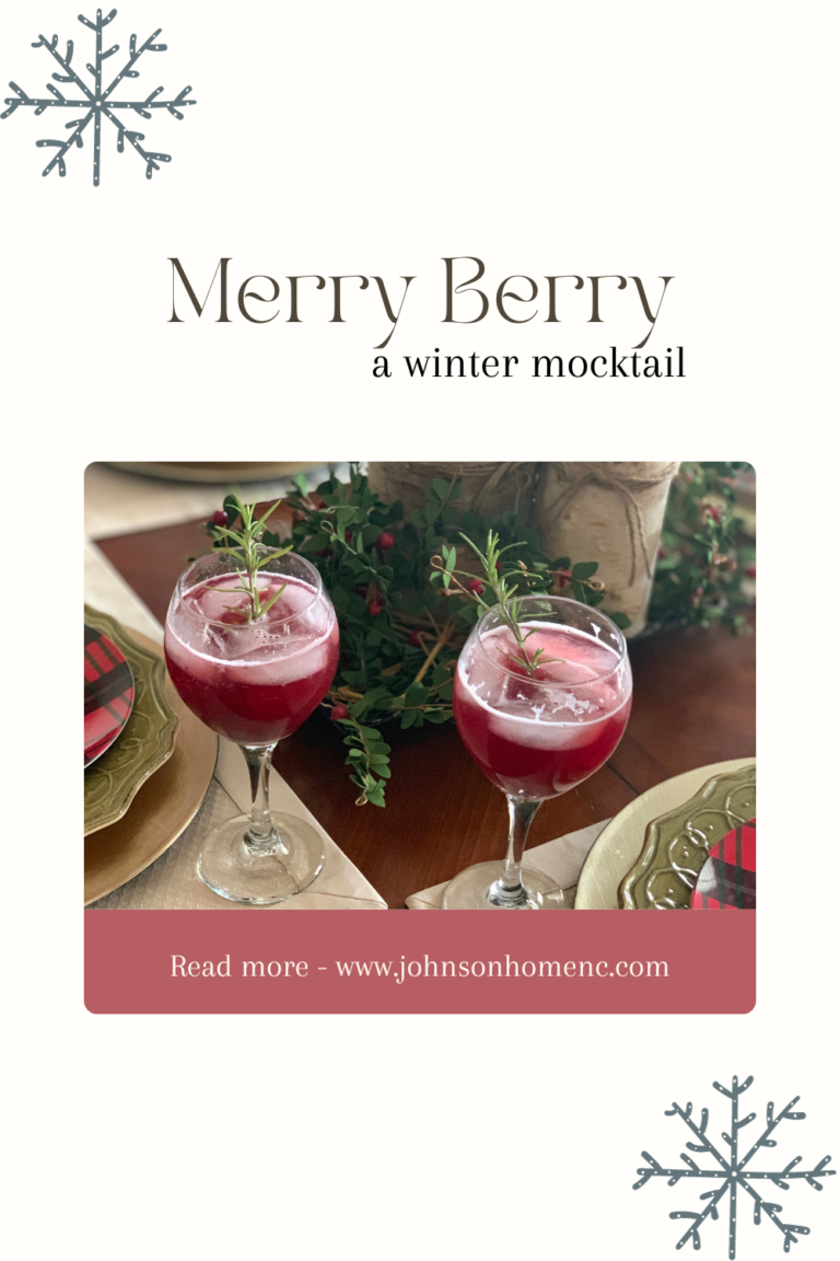Winter Mocktail- Easy, Refreshing, Low Sugar