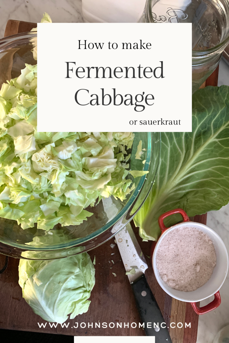 Fermented Cabbage How-To by Johnson Home NC